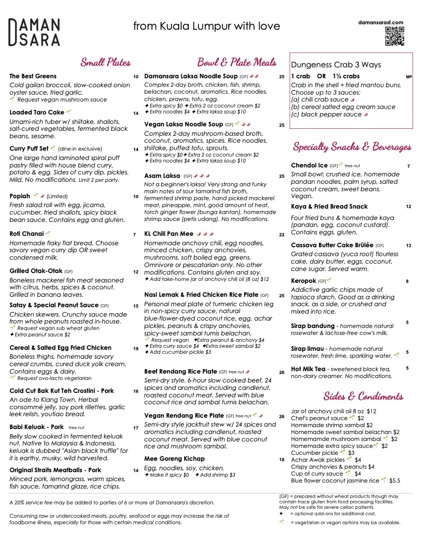 Damansara is a 100% Malaysian woman chef owned restaurant in San ...